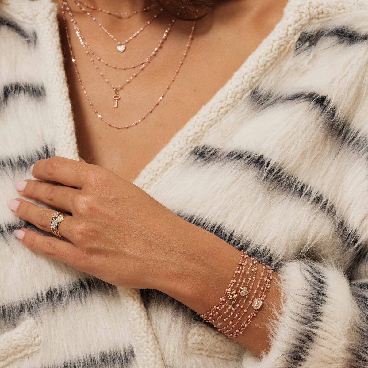 Bague In Love, diamants, or rose, T 53 – Gigi Clozeau - créateur de bijoux